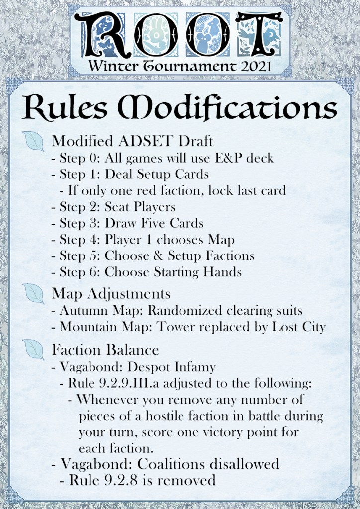 2021 Root Winter Tournament - Make Craft Game