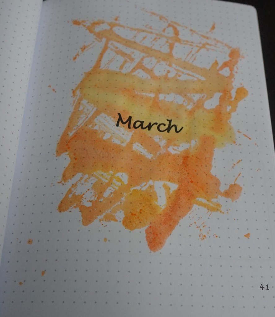 Watercolor March Bullet Journal - Make Craft Game
